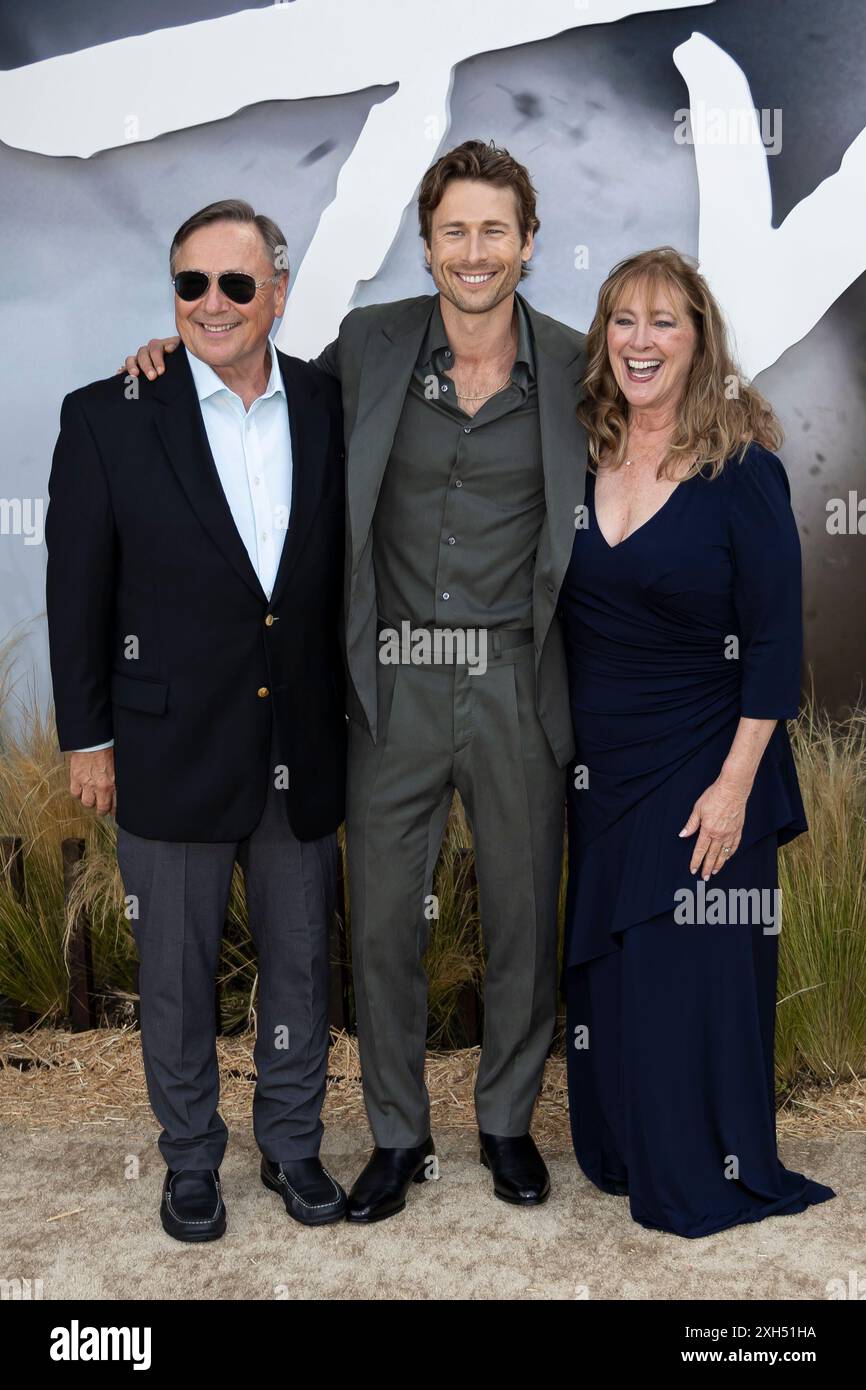 Los Angeles, USA. 11th July, 2024. Glen Powell Sr., Glen Powell and ...