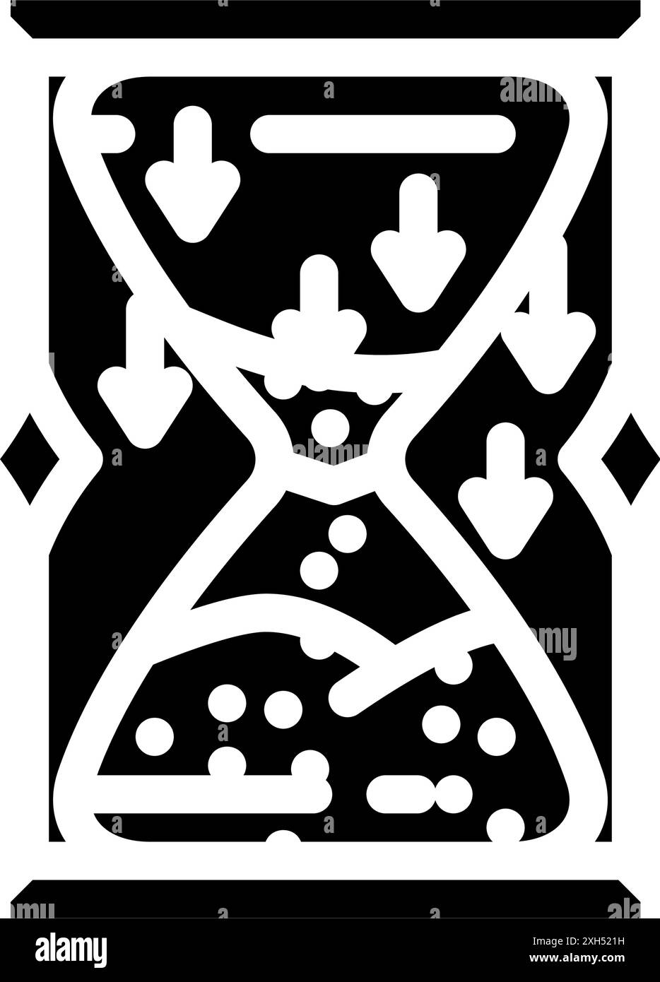 hourglass progress glyph icon vector illustration Stock Vector Image ...