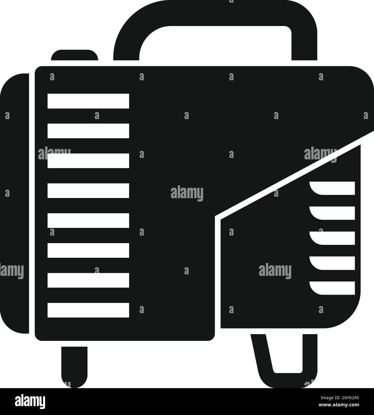Black icon of a portable welding machine providing power for a ...