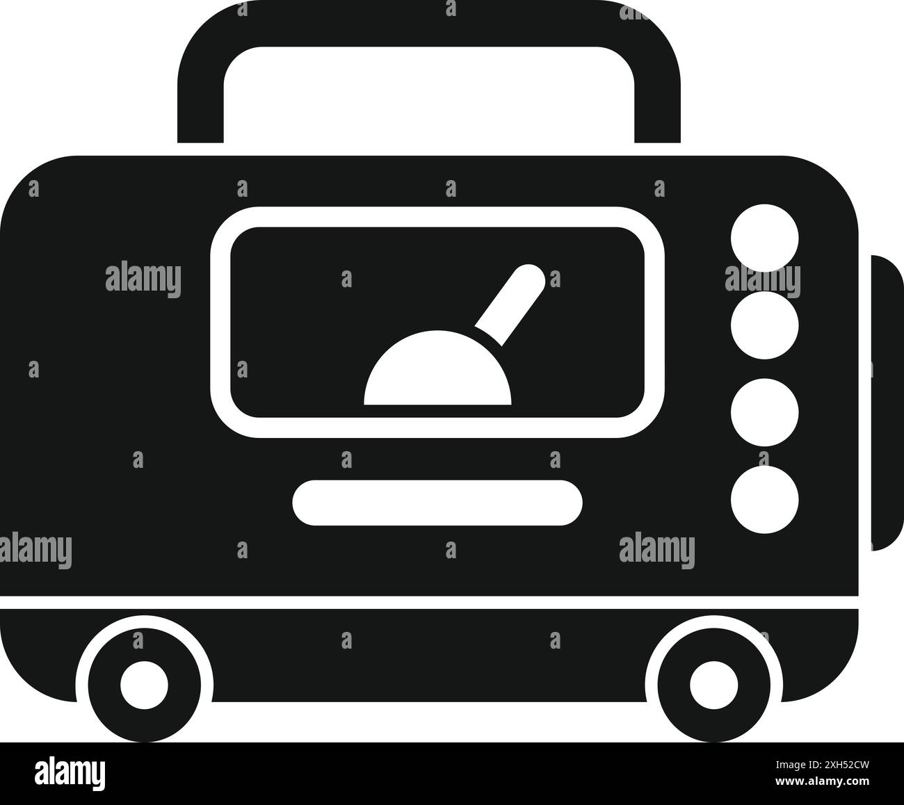 Black silhouette of a portable x ray machine used in medical imaging ...