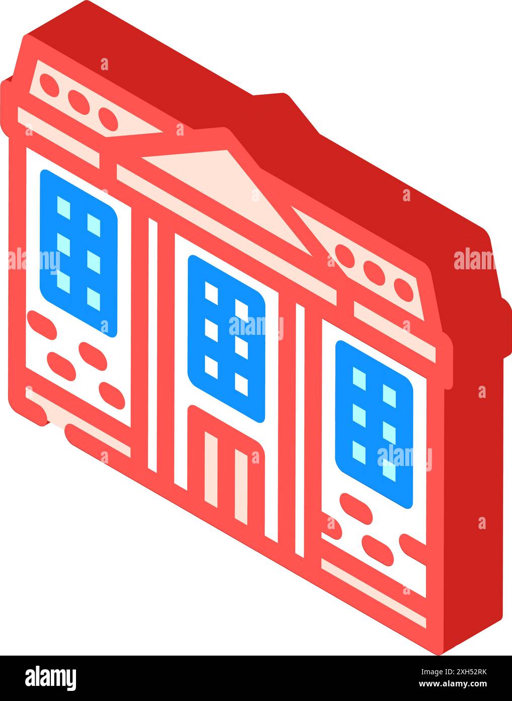 government bank building isometric icon vector illustration Stock ...