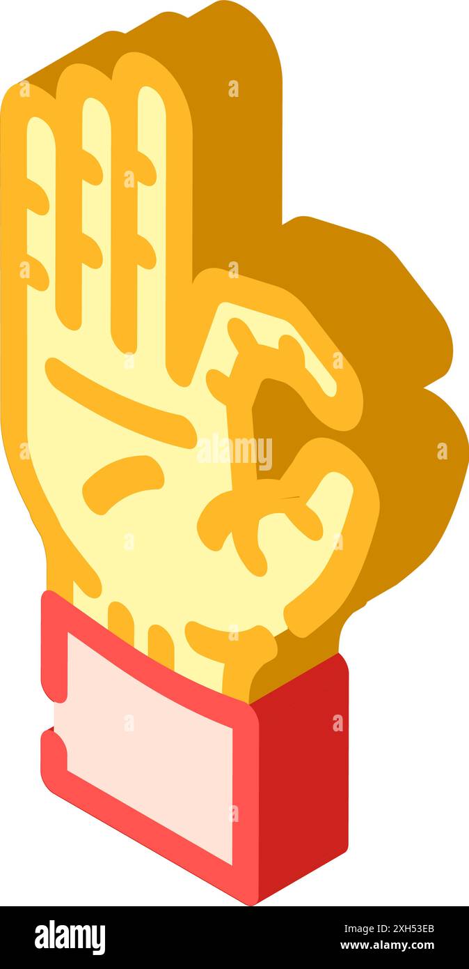 buddha hand gesture mudra isometric icon vector illustration Stock ...