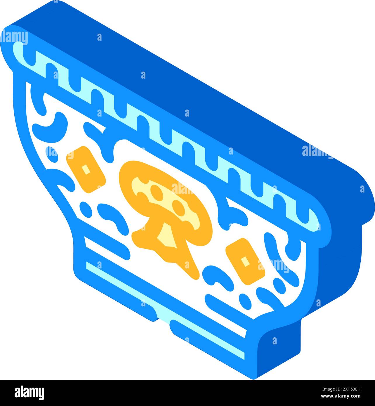 offering bowl buddhism isometric icon vector illustration Stock Vector ...