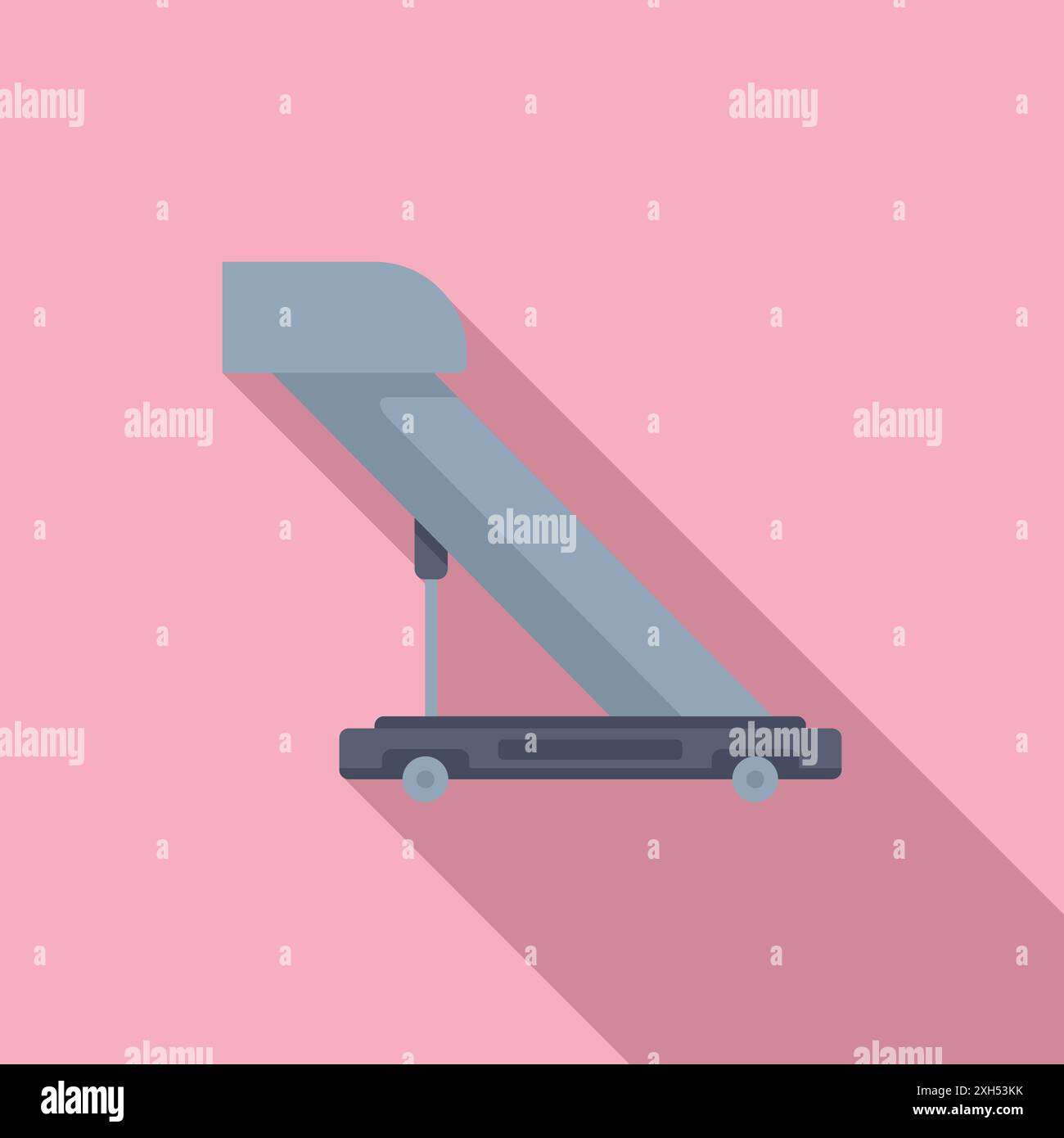 Minimalist icon of an airport passenger boarding bridge connecting an ...