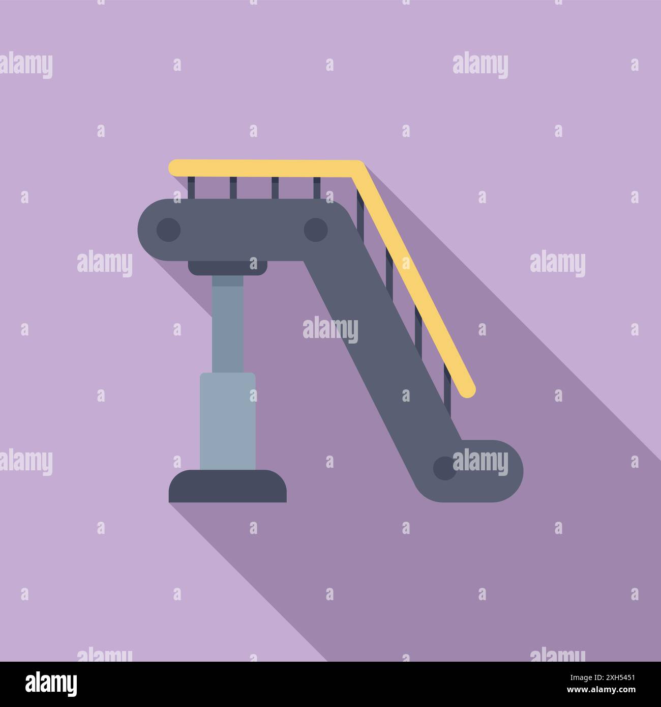 Boarding bridge connecting airport terminal gate with airplane waiting ...