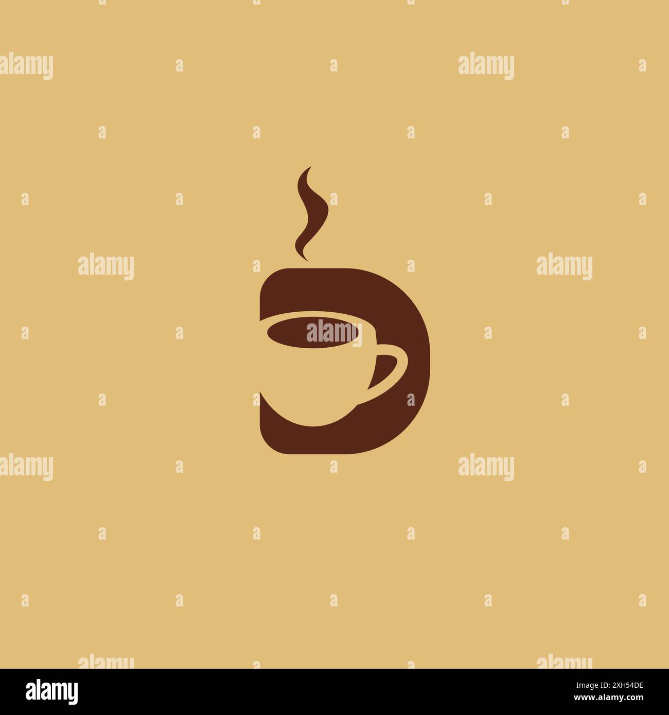 D Coffee Cup Logo vector Illustration. Coffee Shop Logo Stock Vector ...