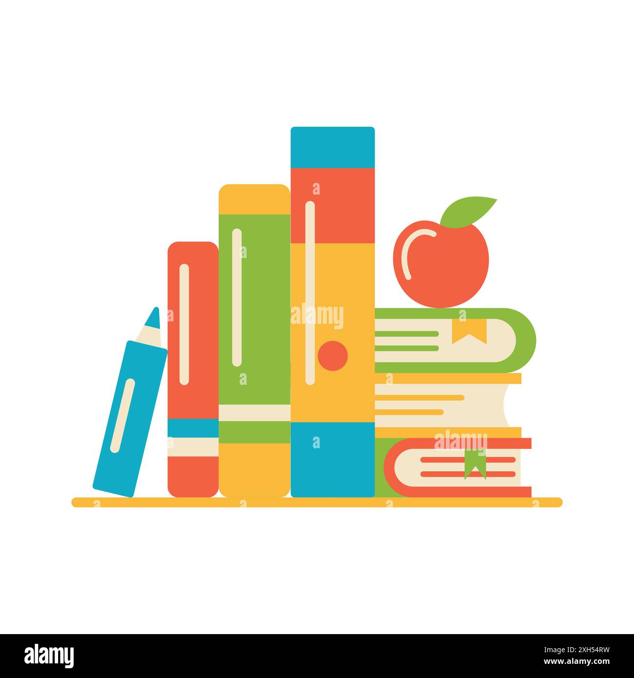 Kids books pile hi-res stock photography and images - Alamy