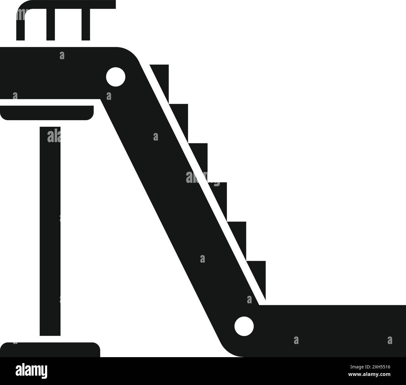 Big waterpark aqua slide with stairs icon in glyph style, suitable for ...