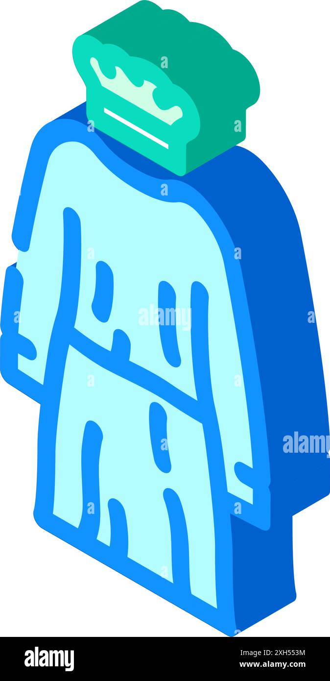 isolation gown ppe protective equipment isometric icon vector ...