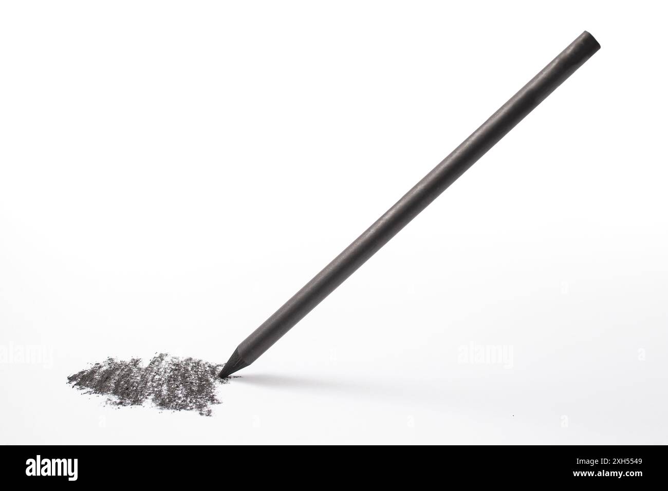 Levitating graphite sharp pen crayon strokes on white paper, soft focus ...