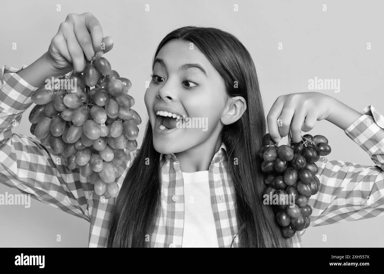 Portrait surprised girl on Black and White Stock Photos & Images - Alamy