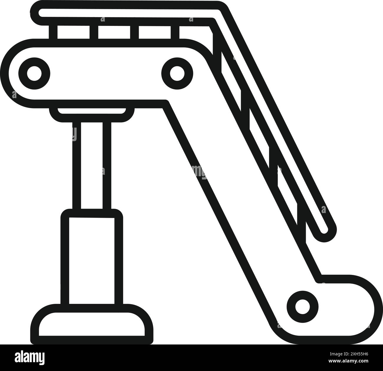 Simple black line art of an escalator moving upwards Stock Vector Image ...