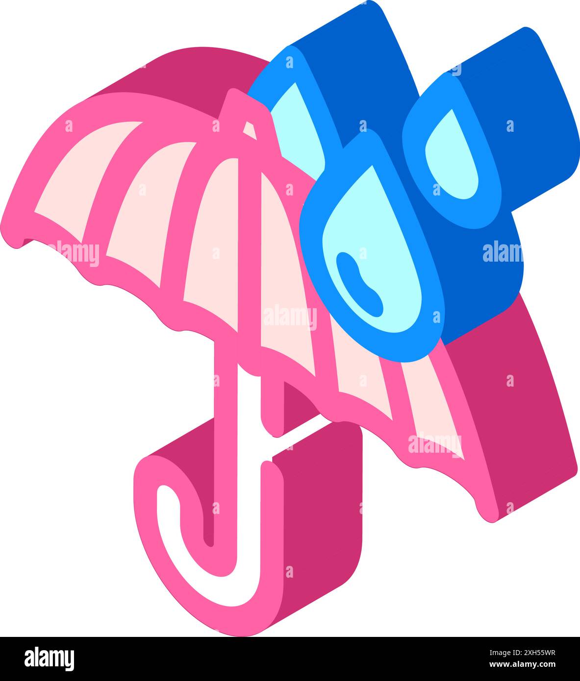 showerproof product label caution isometric icon vector illustration ...