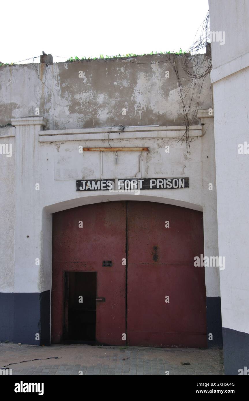 Entrance, James Fort Prison, Jamestown, Accra, Ghana Stock Photo - Alamy
