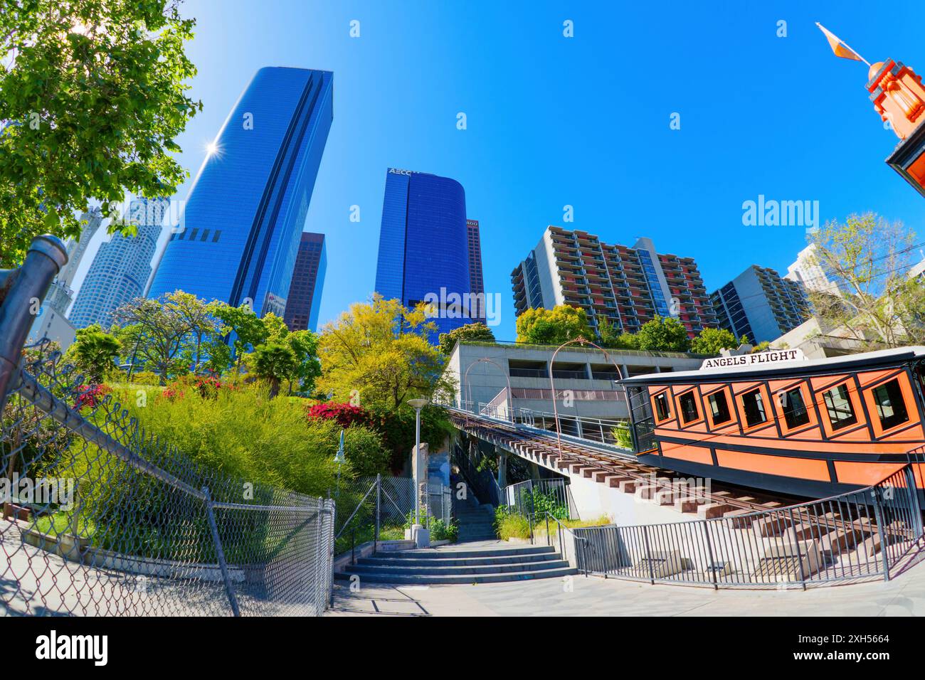 Los Angeles, California - April 10, 2024: Wide-angle view of Angels ...