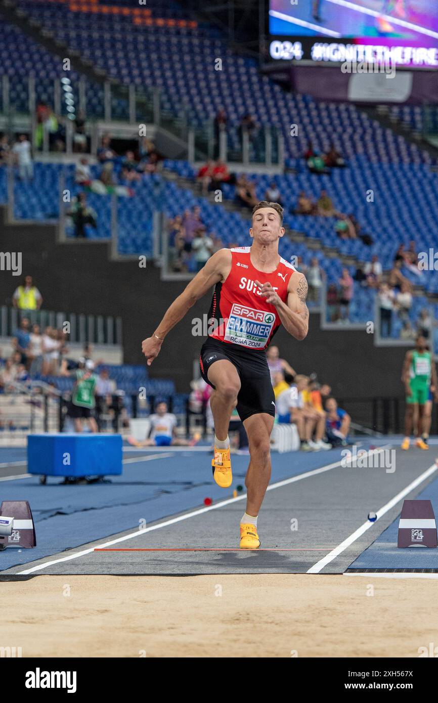 Simon Ehammer (Switzerland), men's long jump bronze medal at European ...