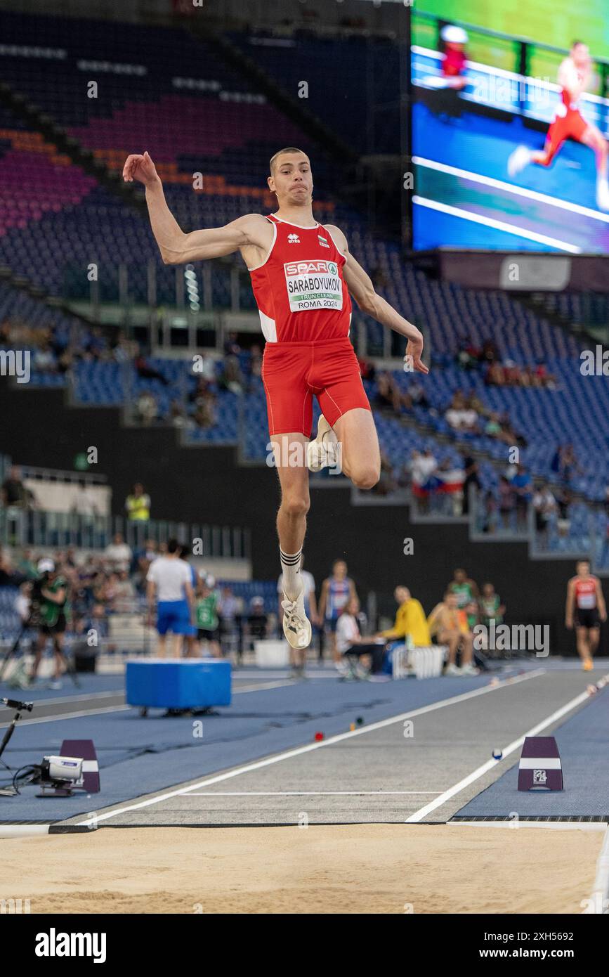 Bozhidar Saraboyukov (Bulgaria) during the long jump men final of ...