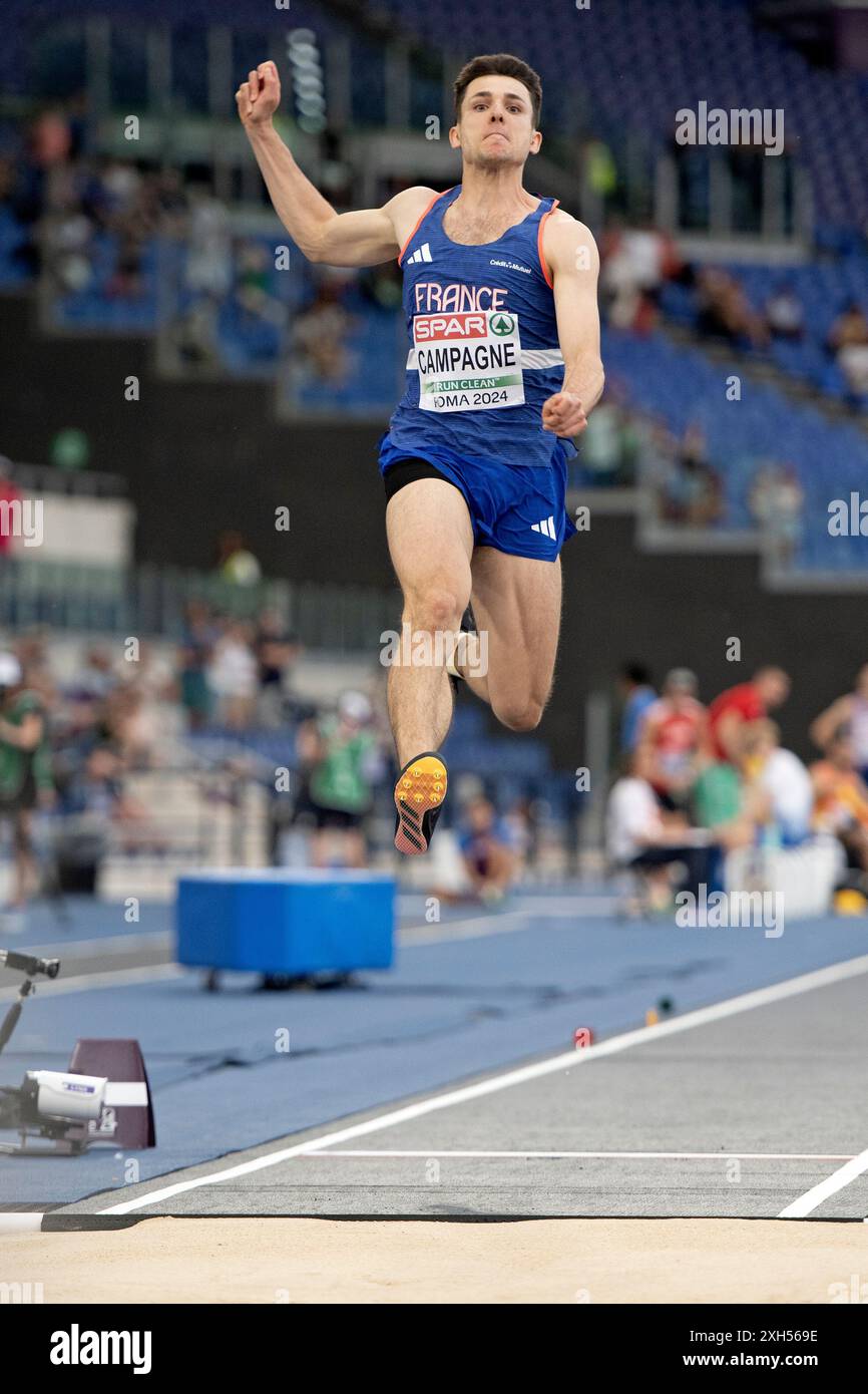 Tom Campagne (France) during the long jump men final of European ...