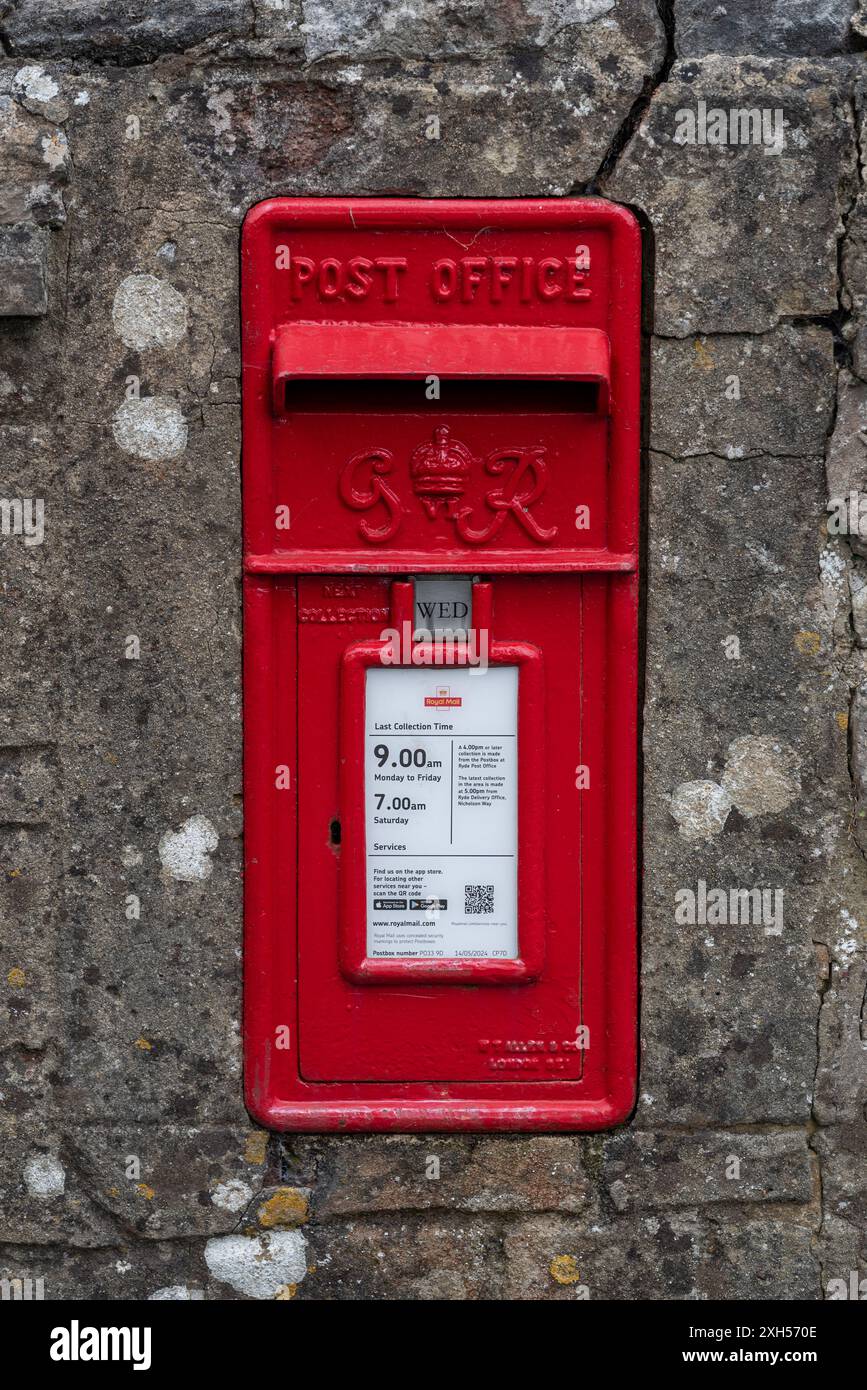 Traditional British post box, small size for village communities. This ...