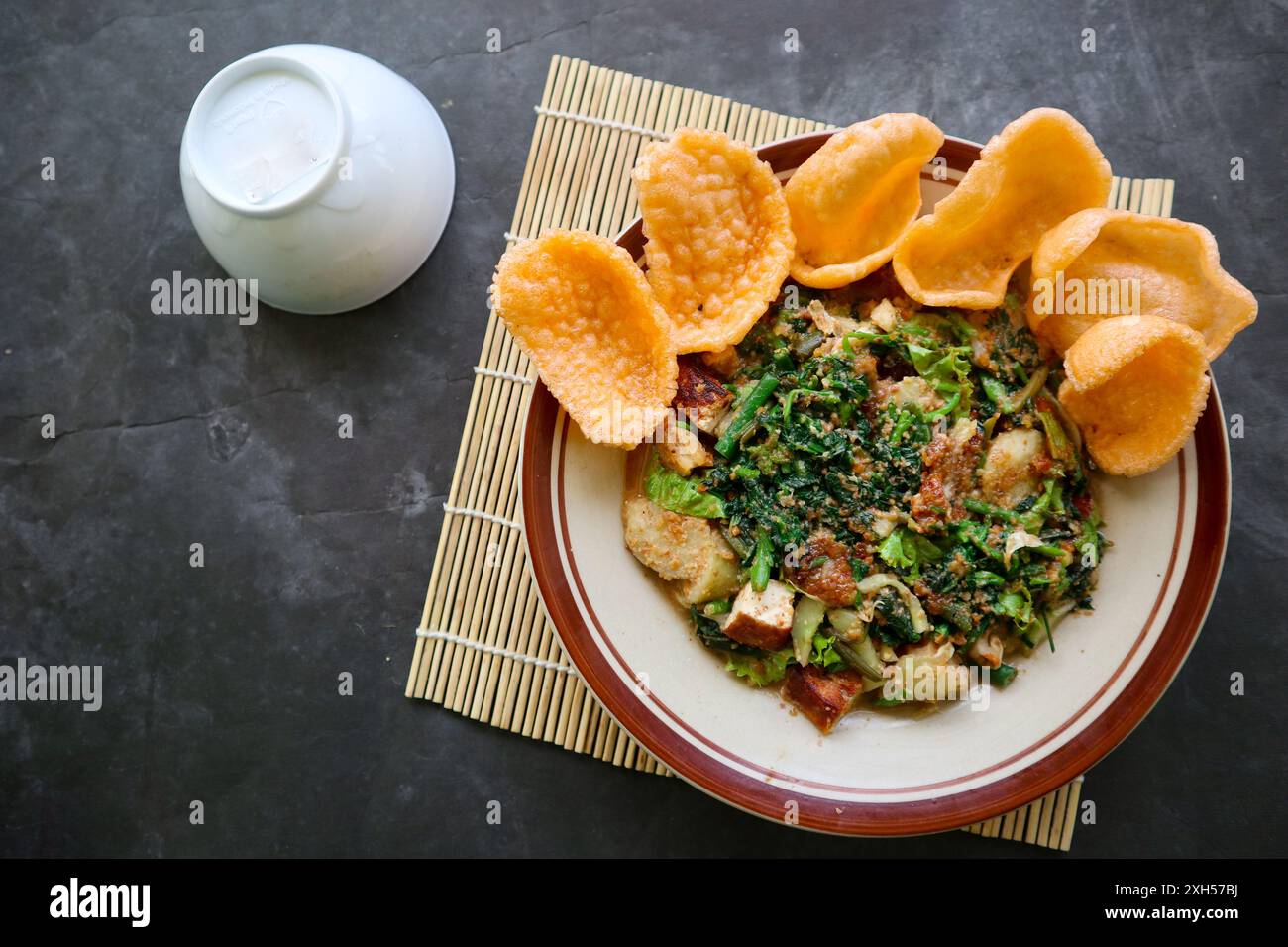 lotek is a traditional salad from Indonesia made from vegetable ...