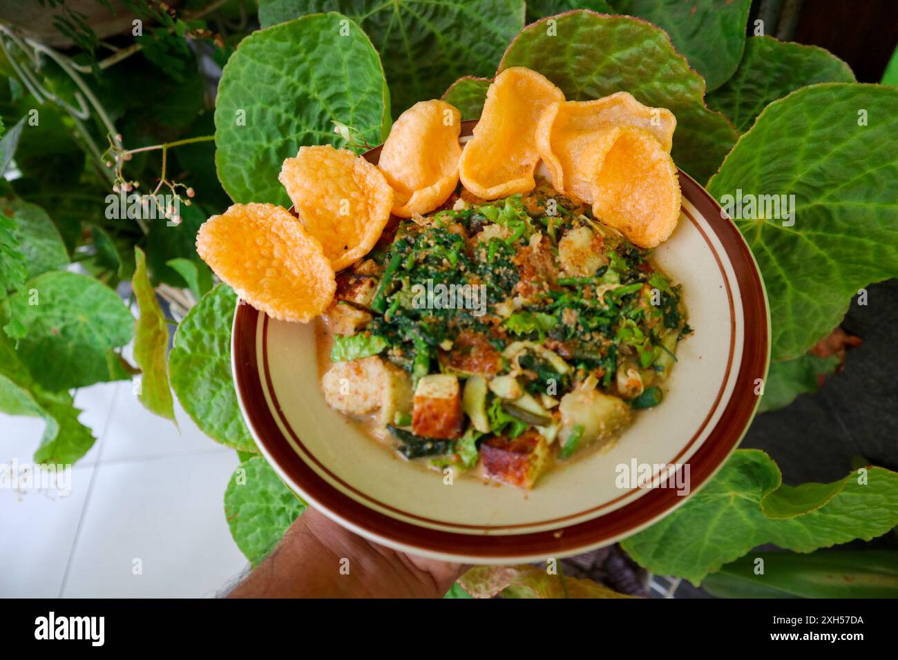 lotek is a traditional salad from Indonesia made from vegetable ...