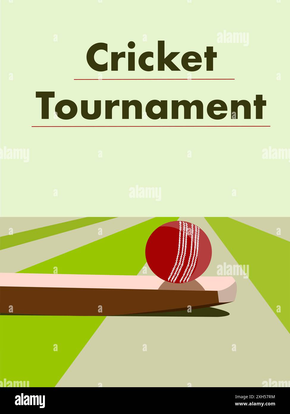 Bat for playing cricket at the stadium sport vector illustration Stock ...