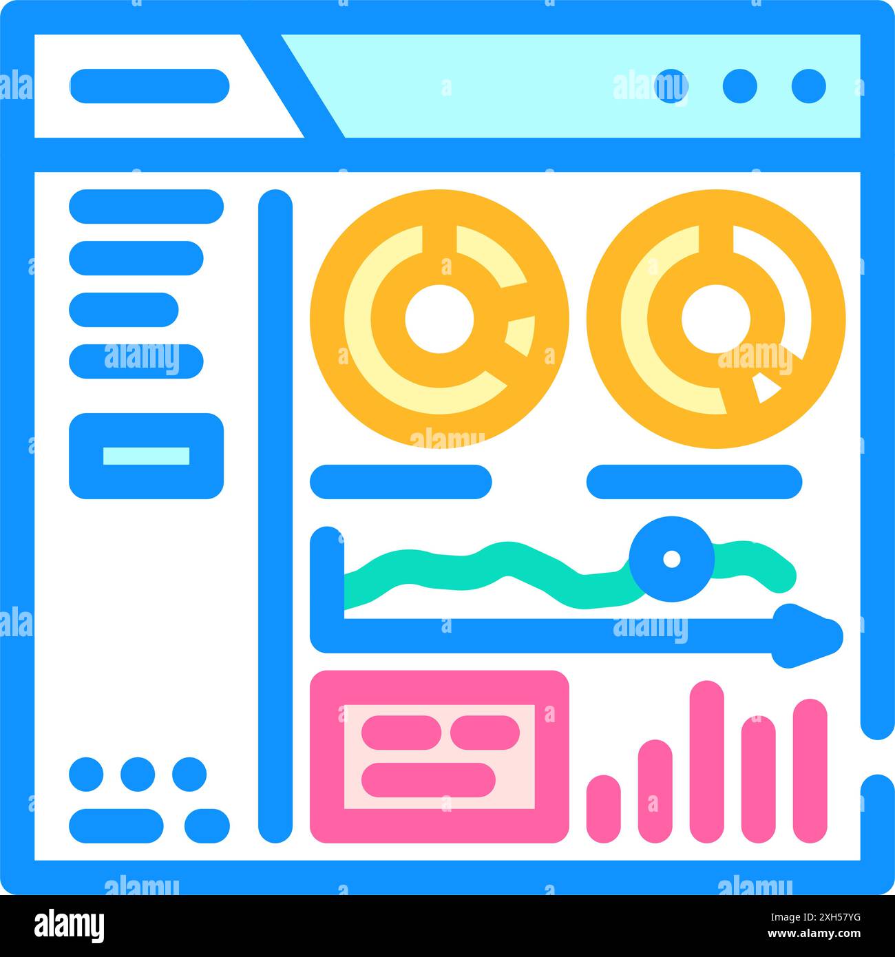 customer relationship management color icon vector illustration Stock ...