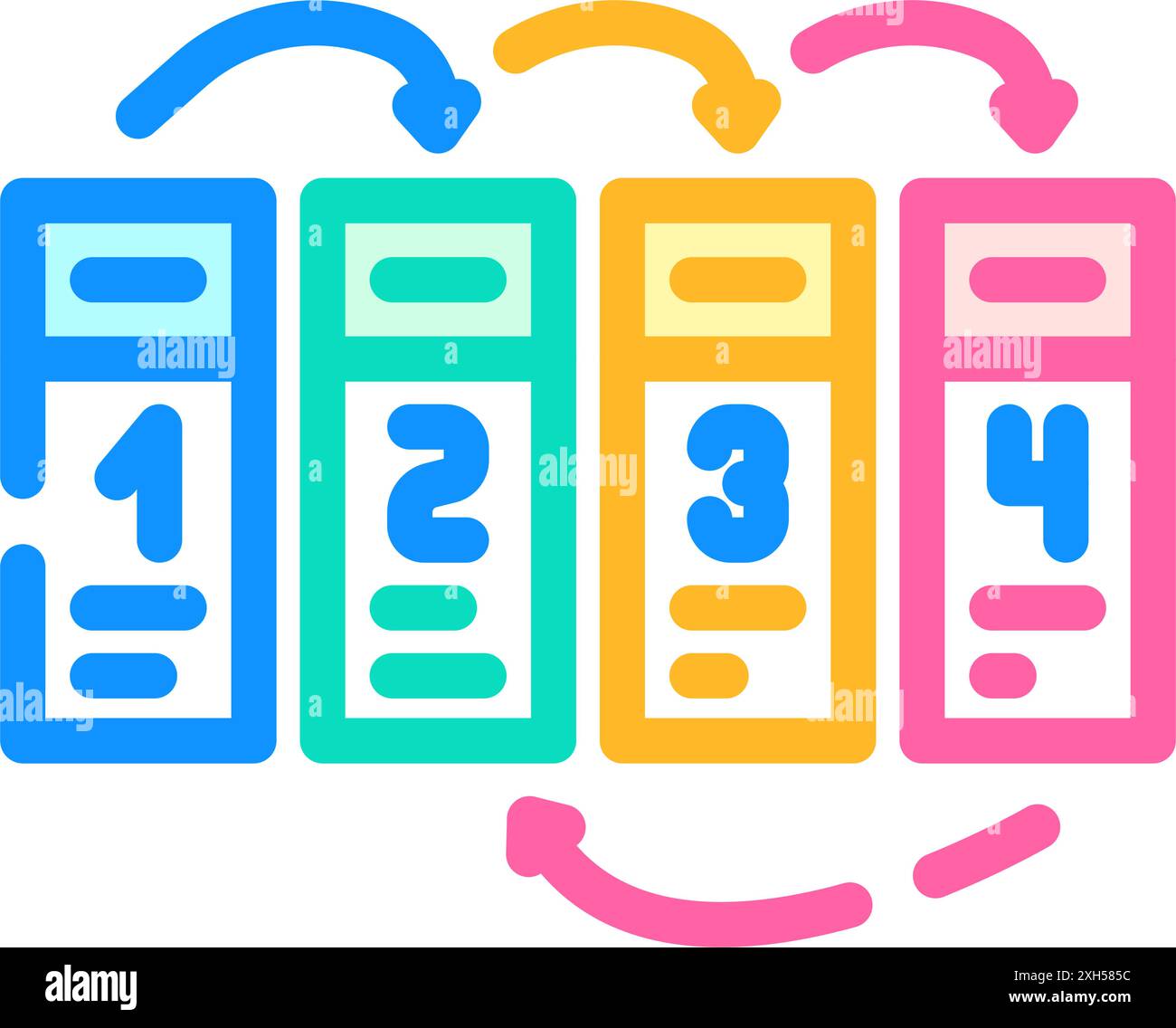 succession planning business process color icon vector illustration ...