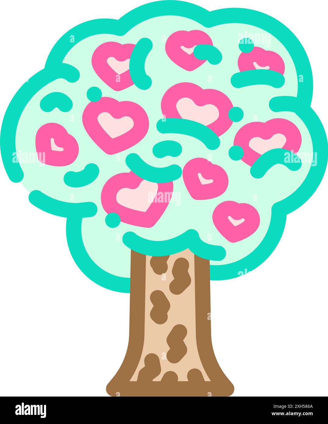 love tree color icon vector illustration Stock Vector Image & Art - Alamy