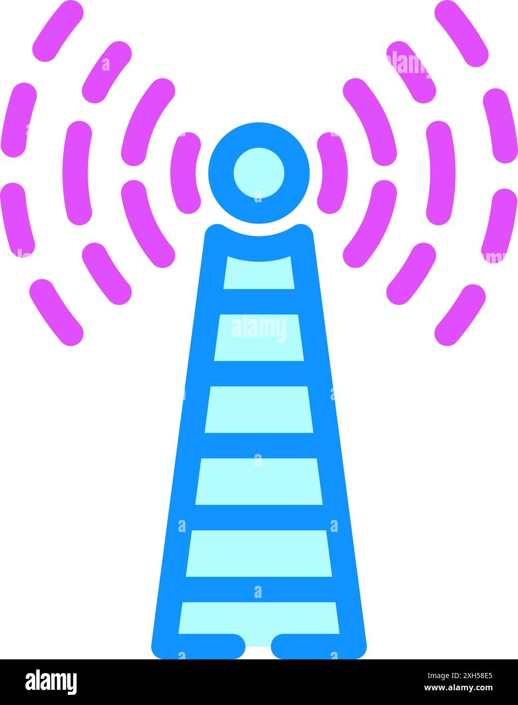 electromagnetic interference label color icon vector illustration Stock ...