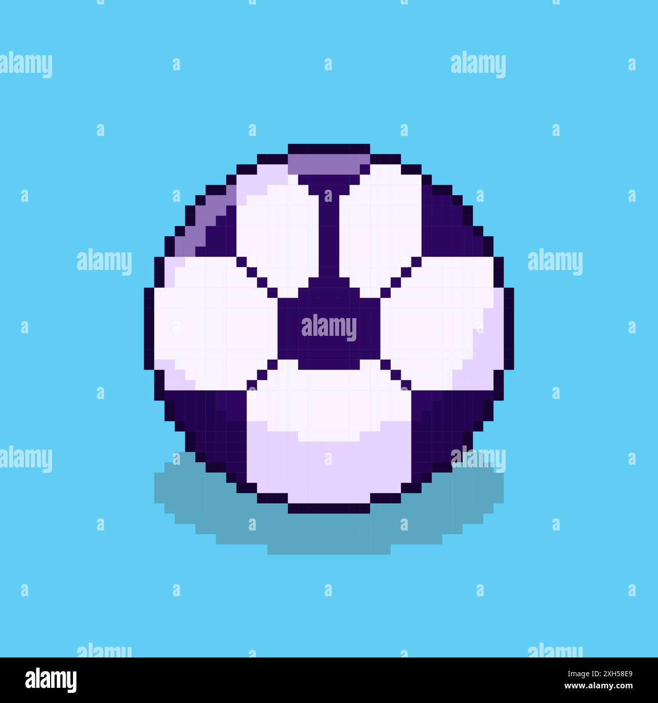 Vector Illustration of soccer ball with Pixel Art Design, perfect for ...
