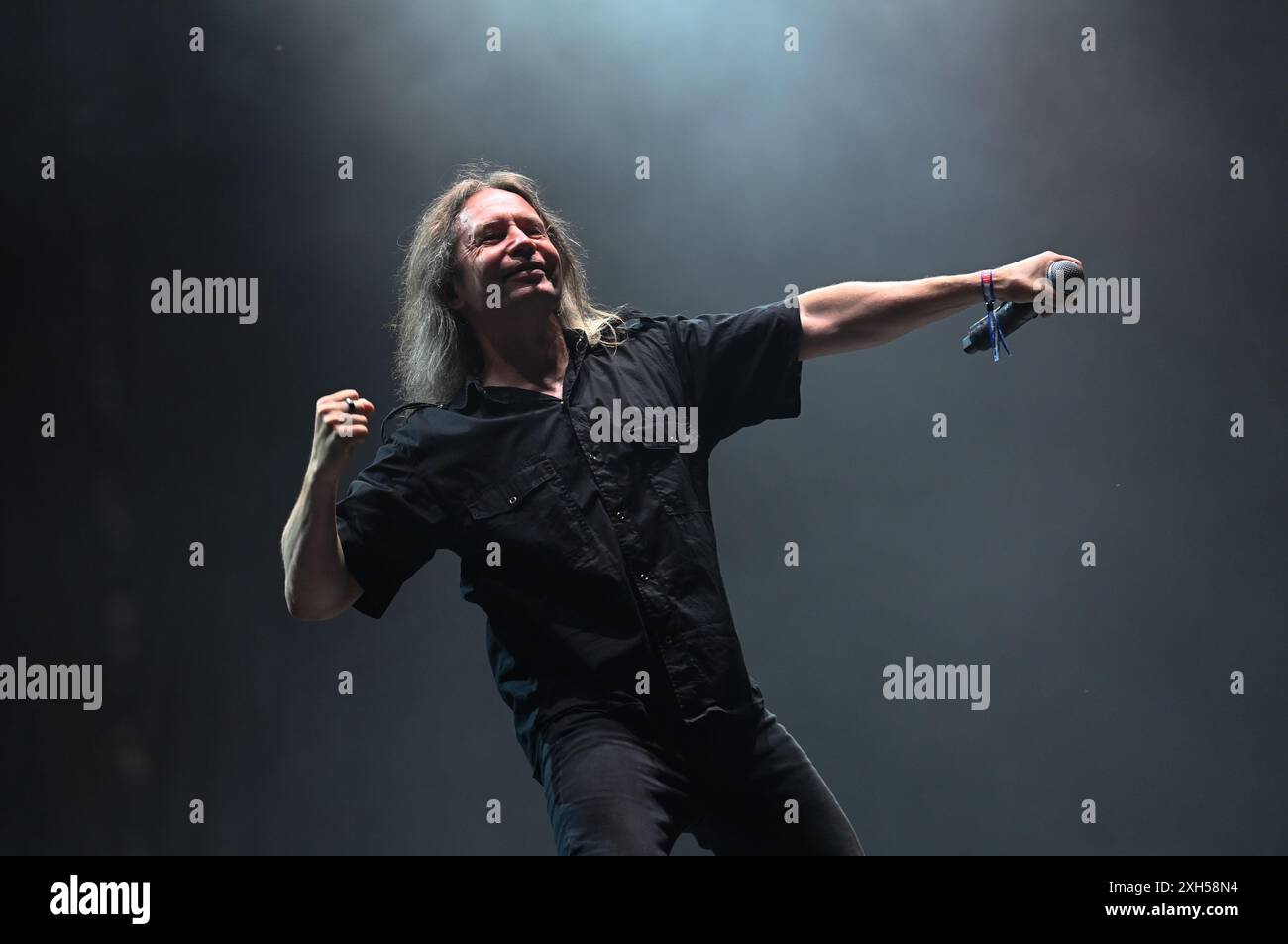 Vizovice, Czech Republic. 11th July, 2024. Singer Timo Kotipelto from ...