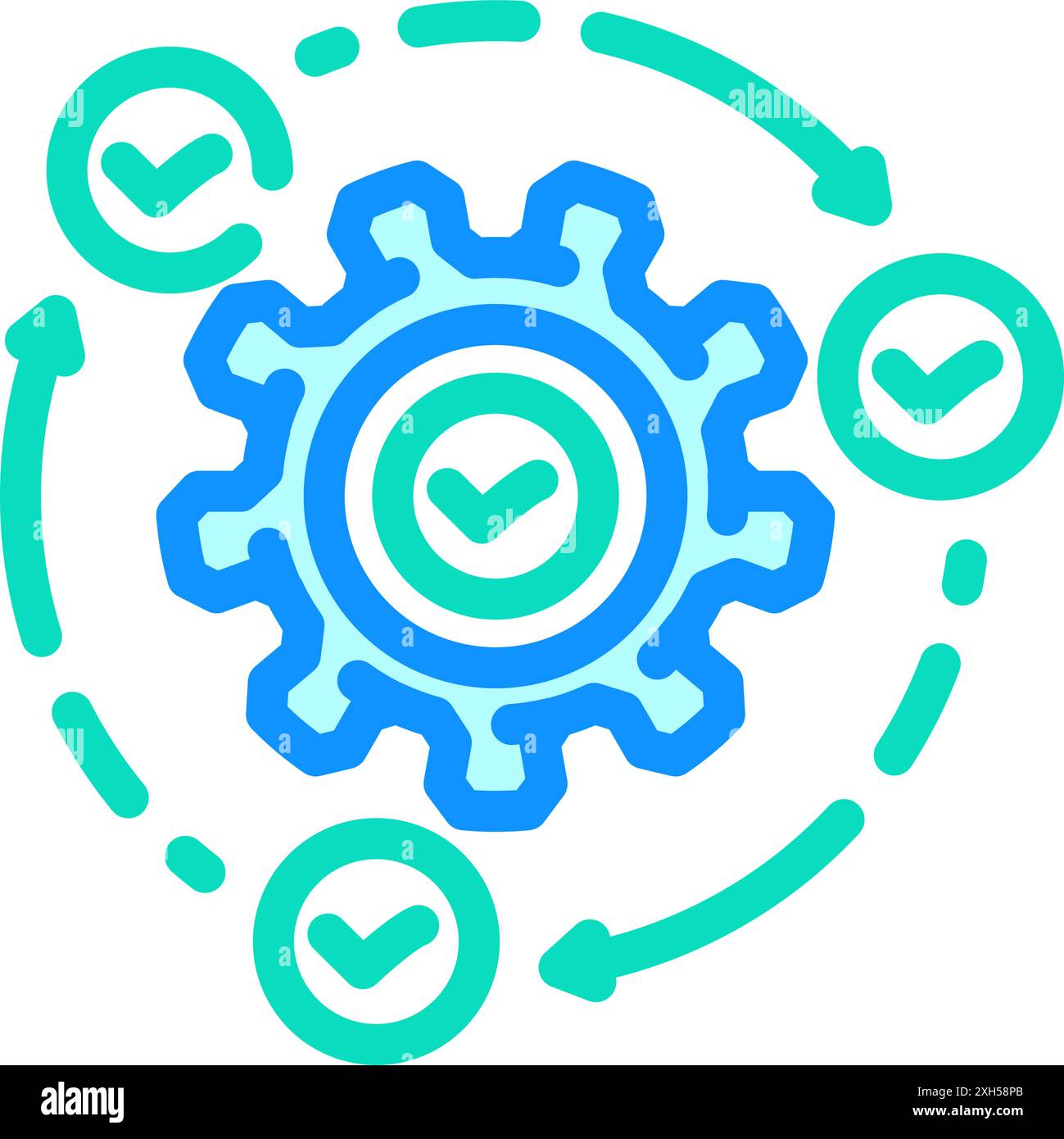 implementation business process color icon vector illustration Stock Vector Image & Art - Alamy