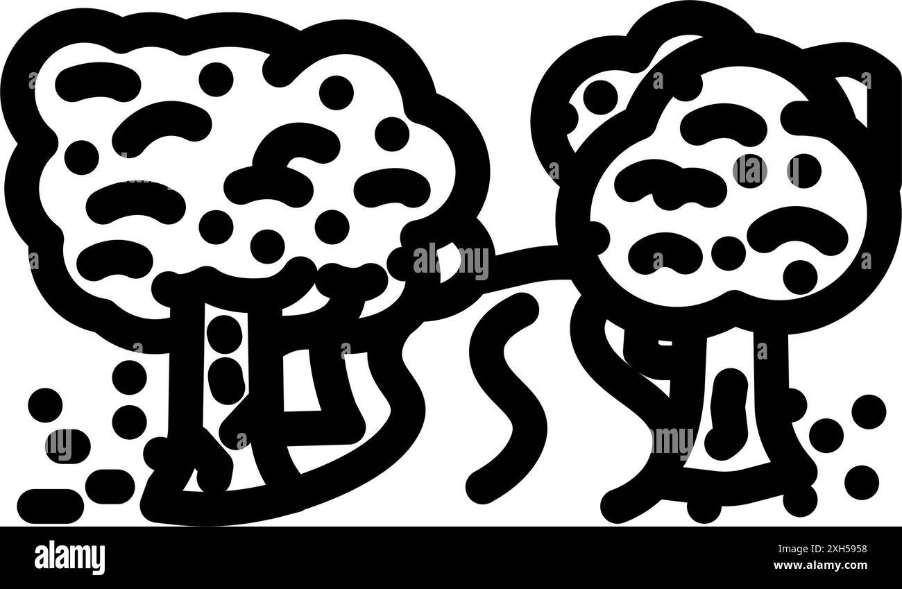 leaf peeping autumn line icon vector illustration Stock Vector Image ...