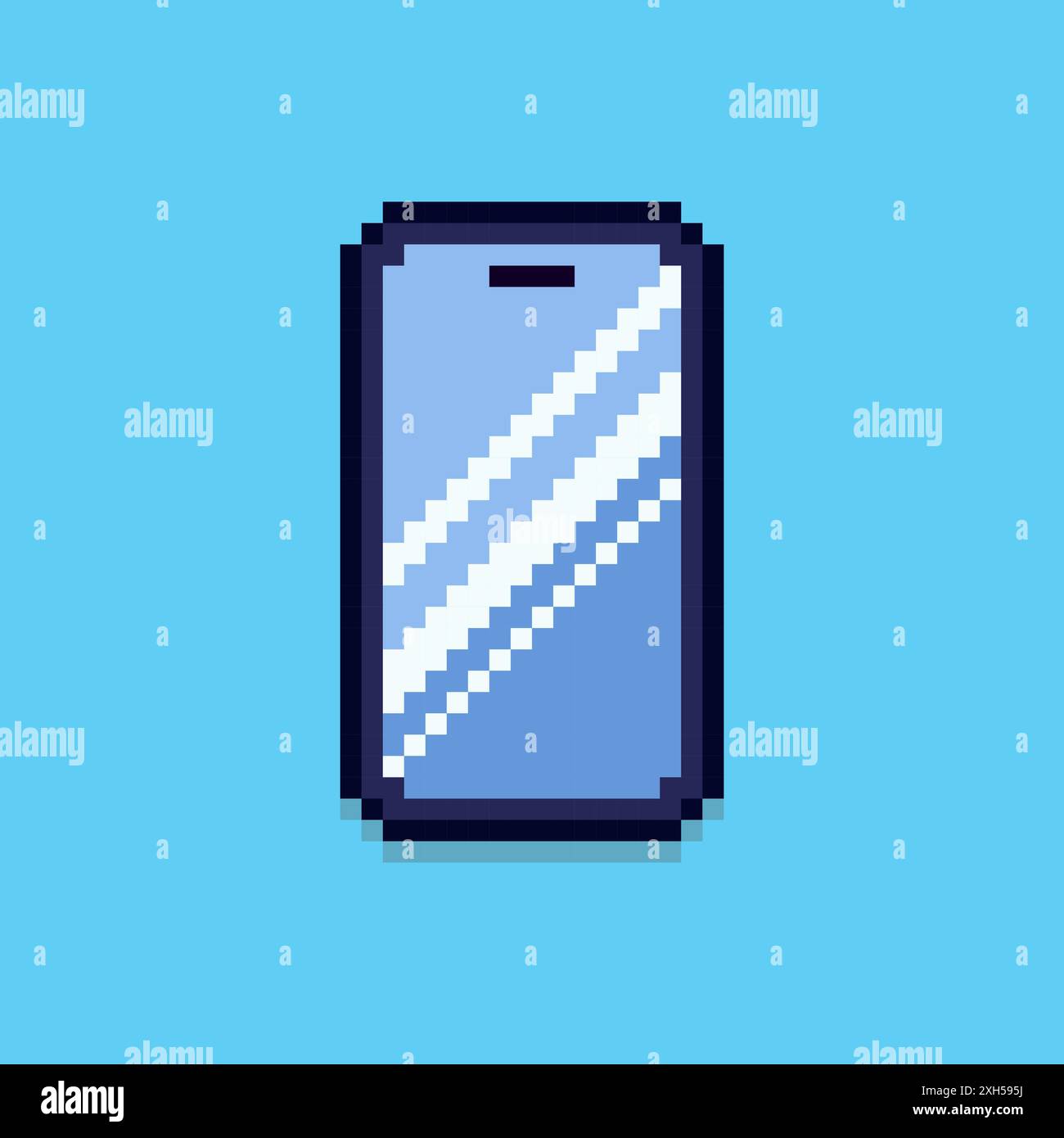 Vector Illustration of smartphone with Pixel Art Design, perfect for ...