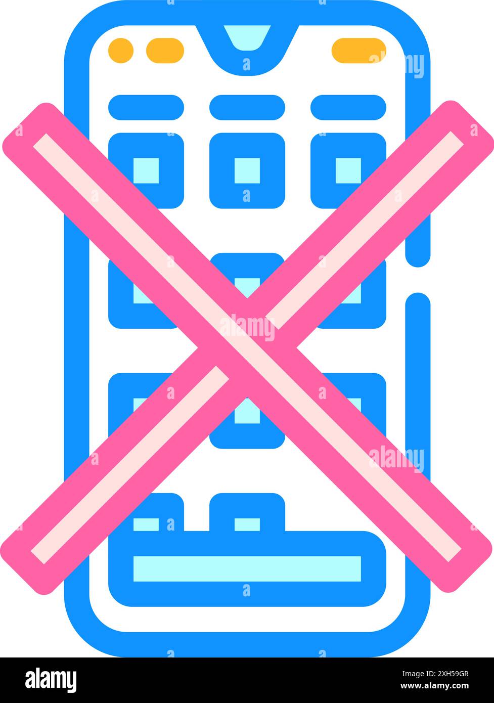 no app required label product caution color icon vector illustration ...