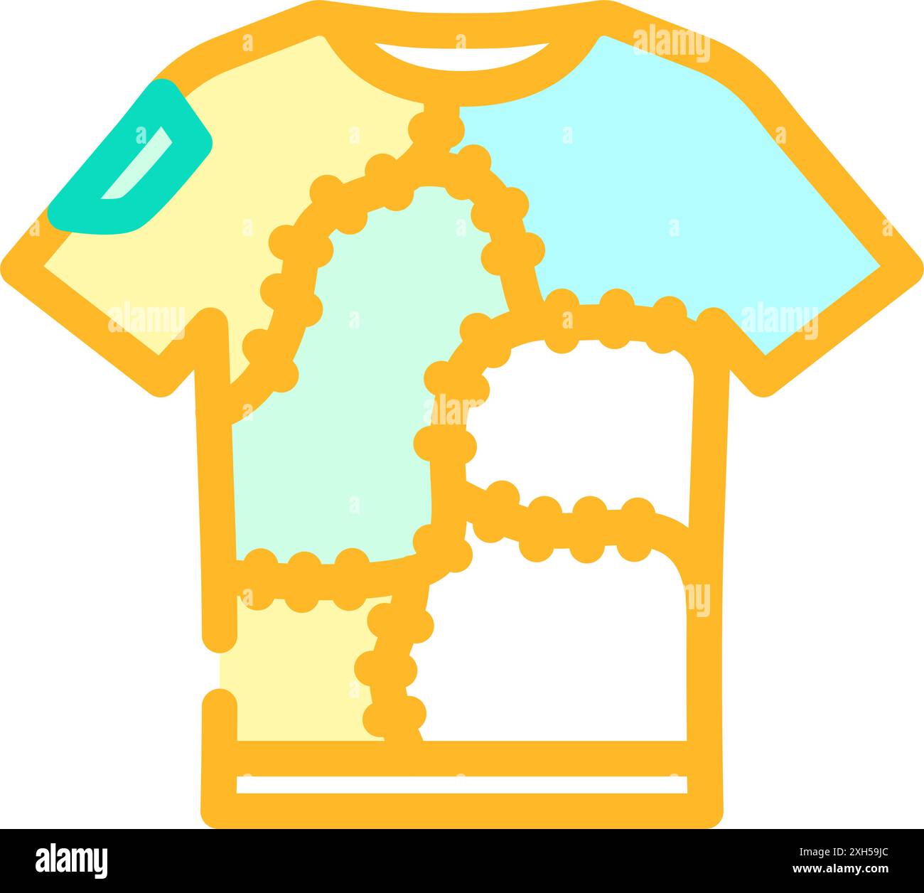 upcycled fashion sustainable color icon vector illustration Stock ...
