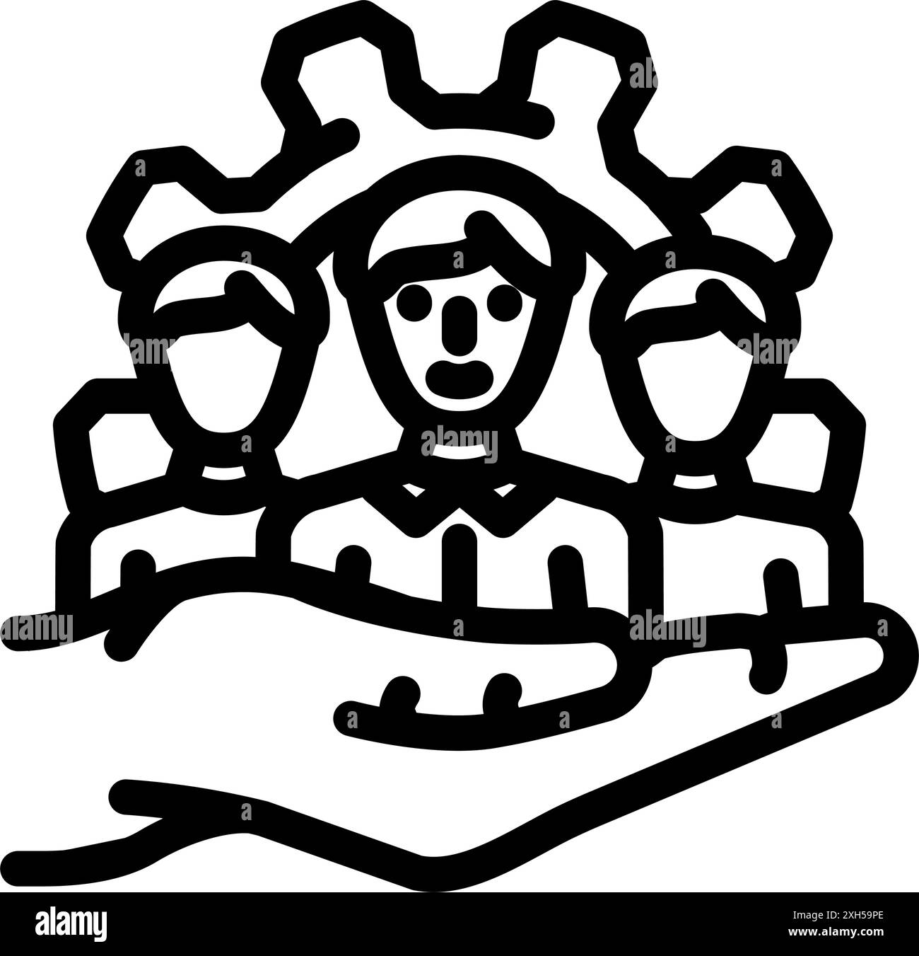 vendor management business process line icon vector illustration Stock ...