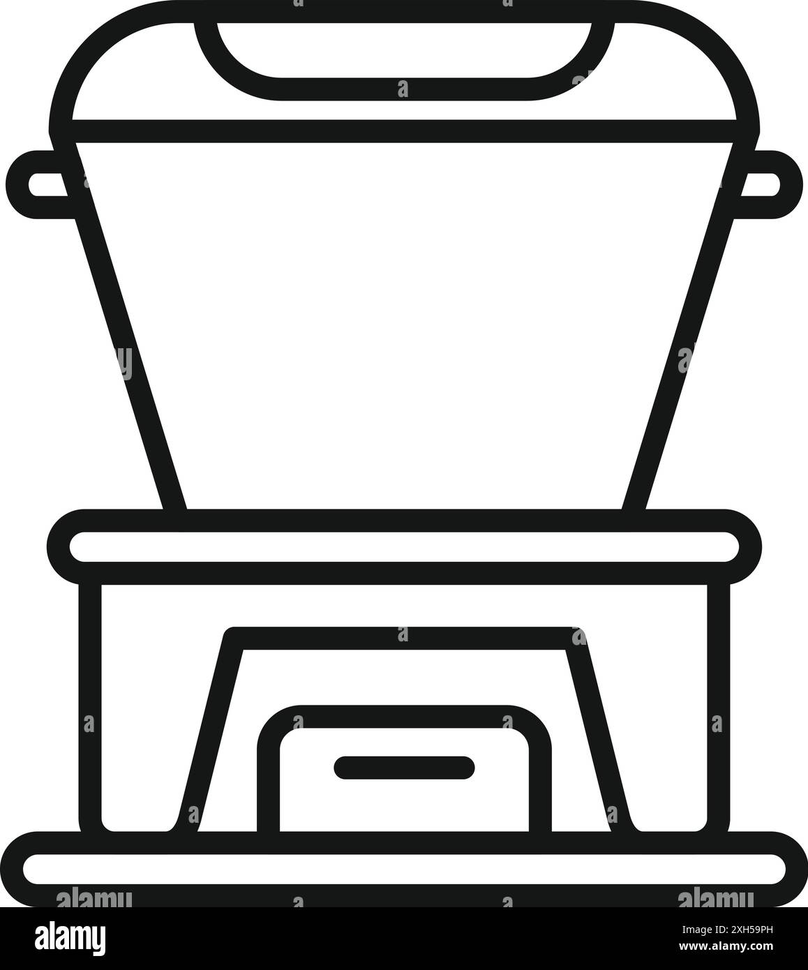 Line icon of a bioreactor, a vessel used to grow cells or tissues in a ...