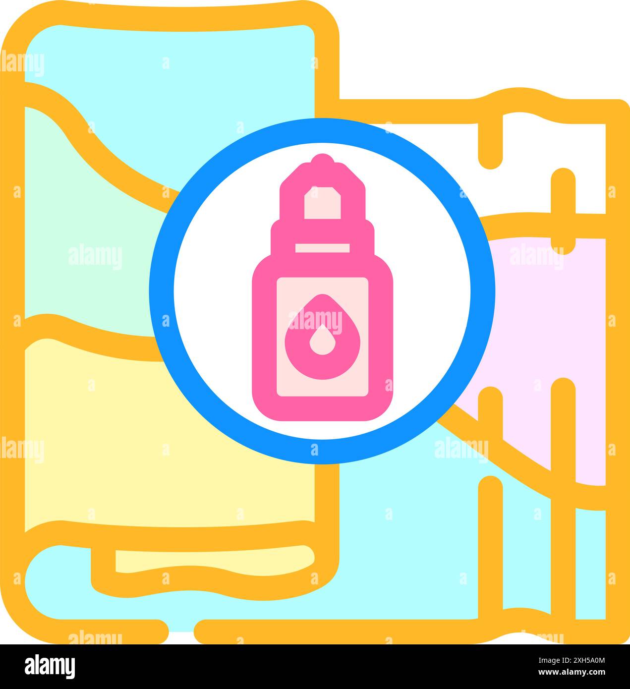 low impact dyes sustainable fashion color icon vector illustration ...