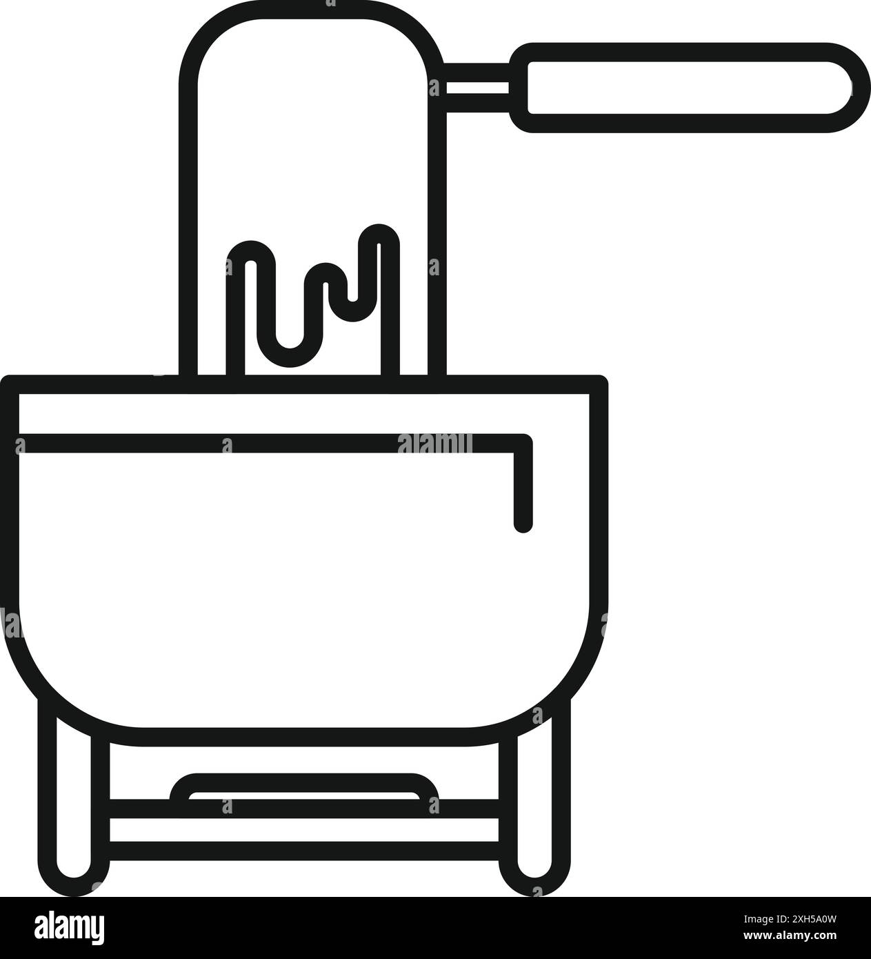Chocolate production line equipment pouring melted chocolate into big ...