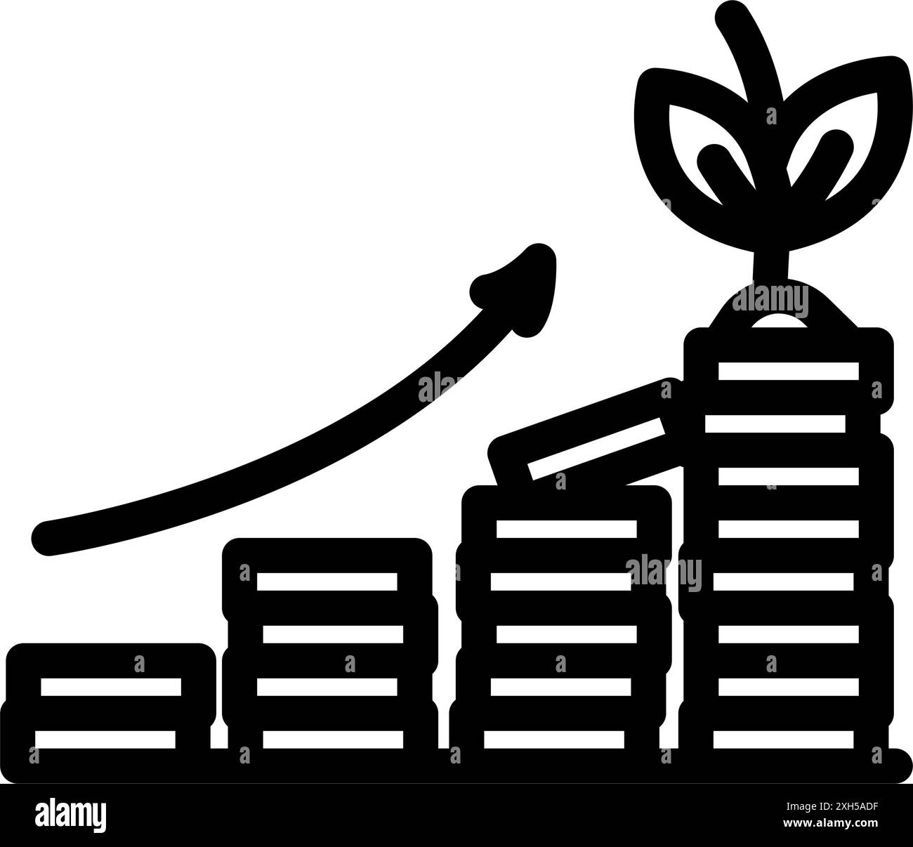 environmental sustainability business line icon vector illustration ...