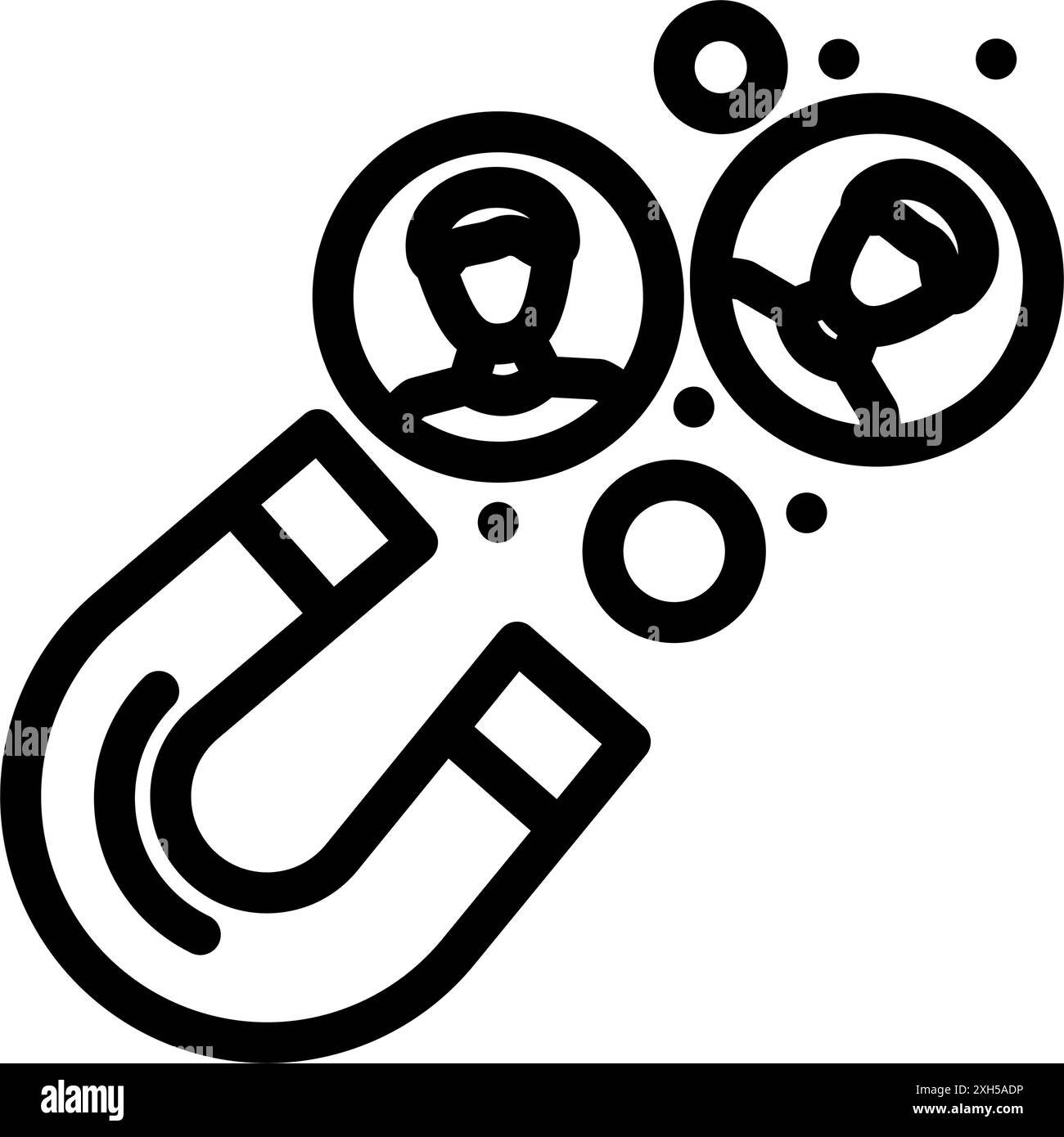 lead generation business process line icon vector illustration Stock ...