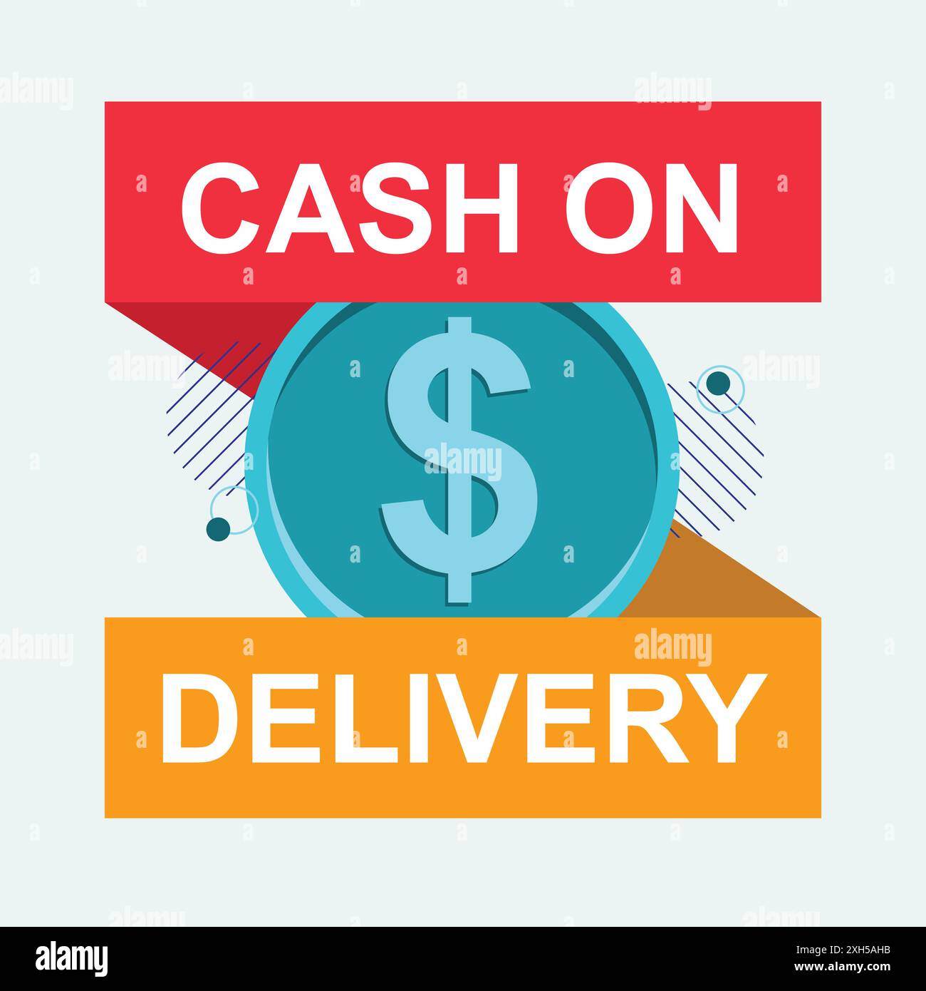 Cash on delivery icon vector vectors Stock Vector Images - Alamy