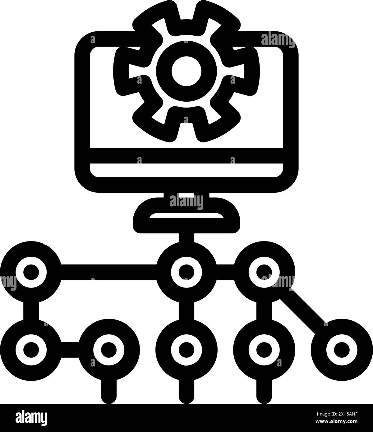 digital product creation line icon vector illustration Stock Vector ...