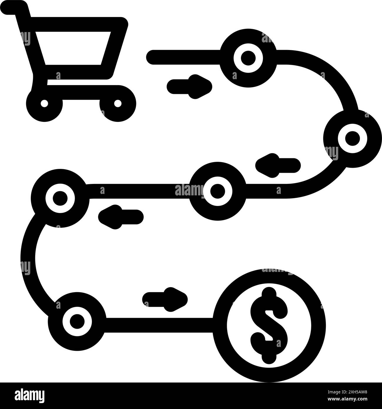 sales process business process line icon vector illustration Stock Vector Image & Art - Alamy