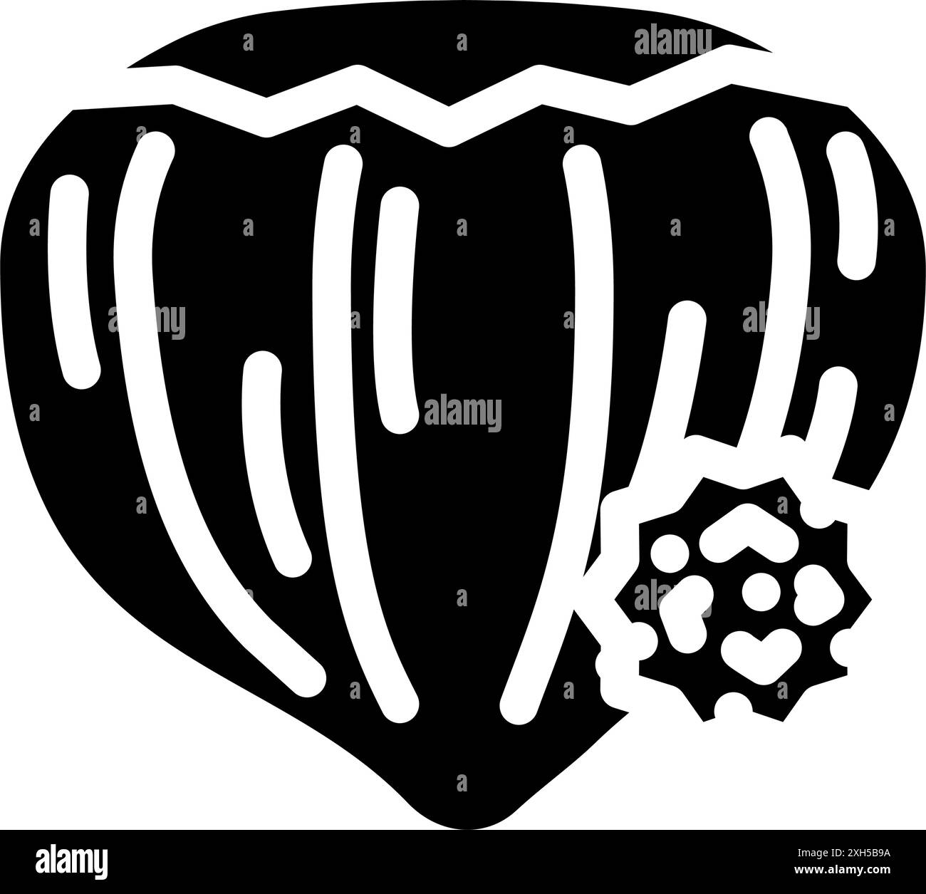 tree nuts allergen free product food glyph icon vector illustration ...