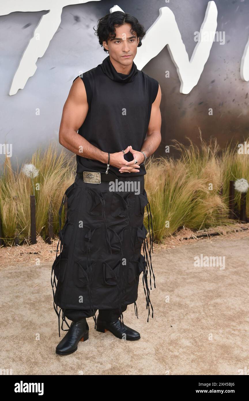 Brandon Perea arrives at the premiere of "Twisters" on Thursday, July ...