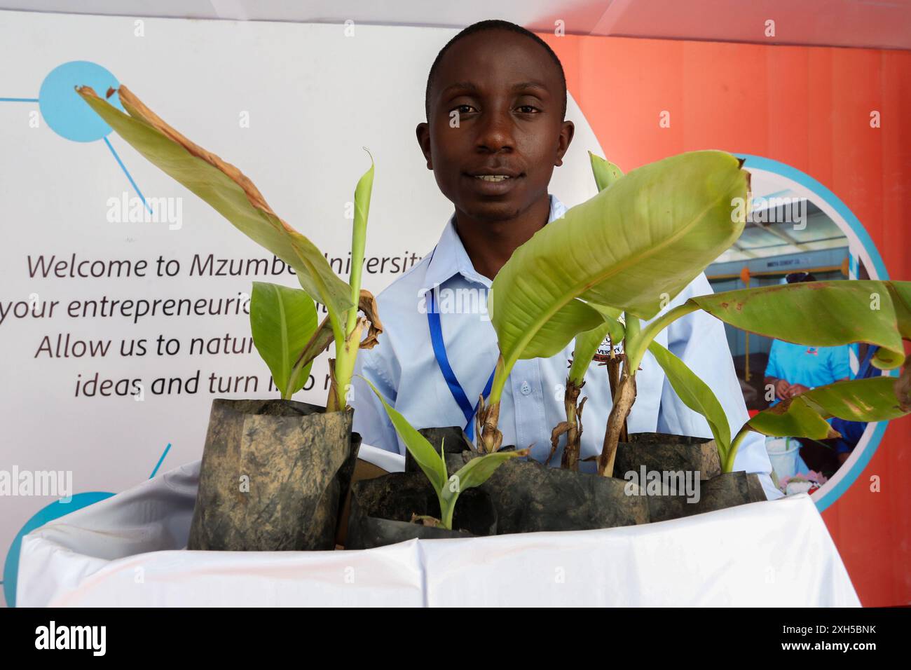 Dar Es Salaam, Tanzania. 10th July, 2024. Gerald Cosmas Mabuto shows a ...