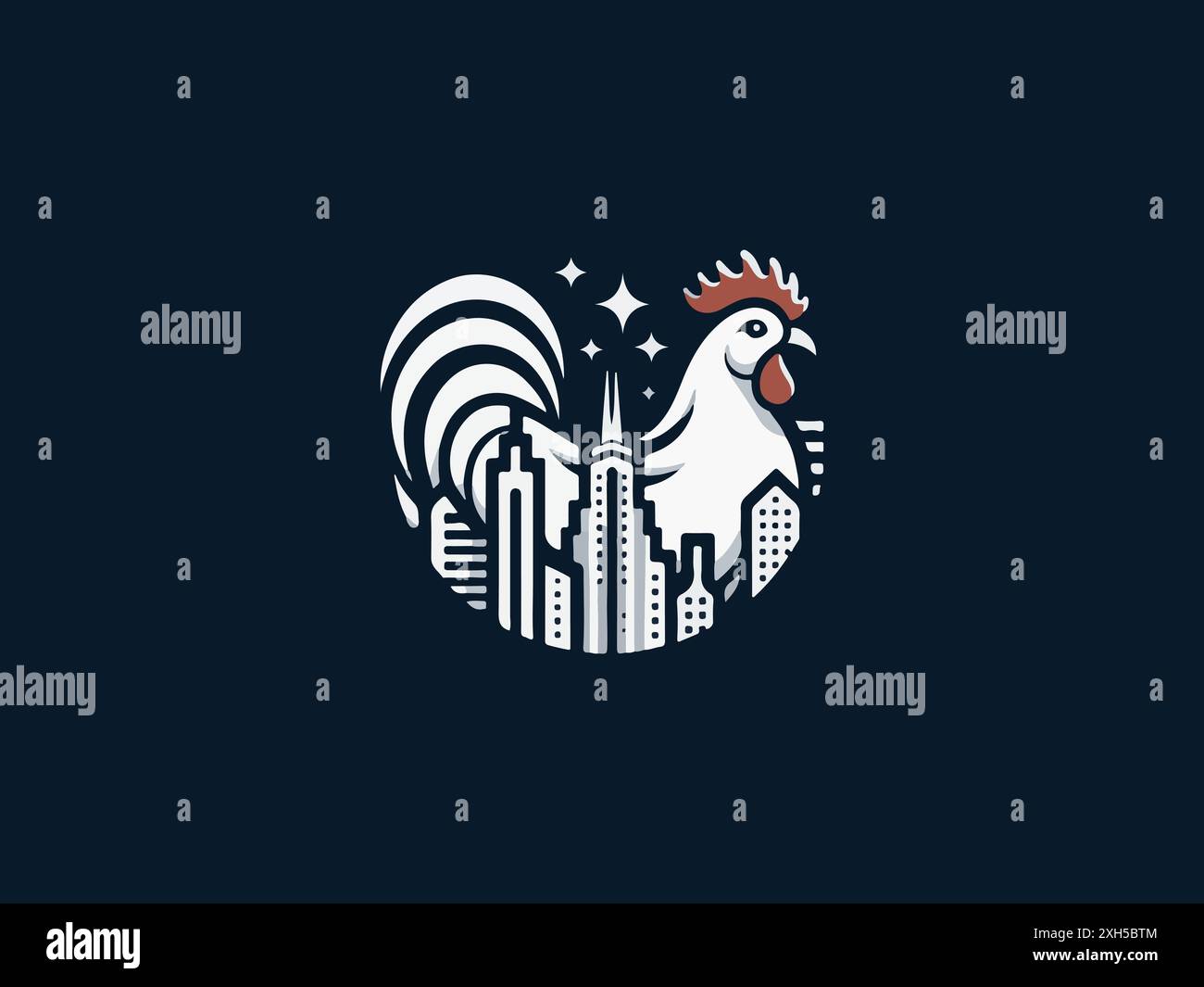 Chicken city logo Stock Vector Image & Art - Alamy
